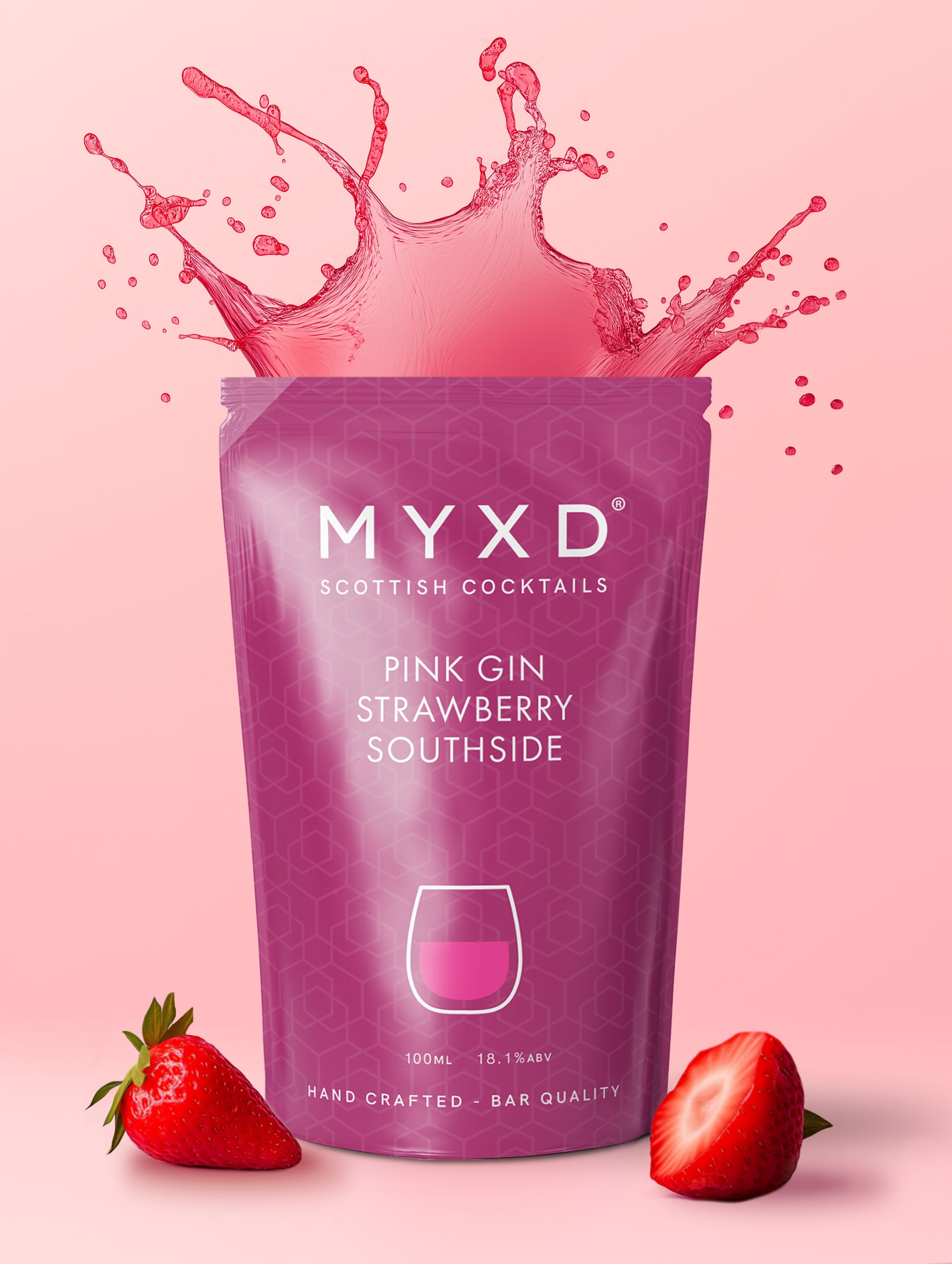 Pink Gin Strawberry Southside Cocktails
